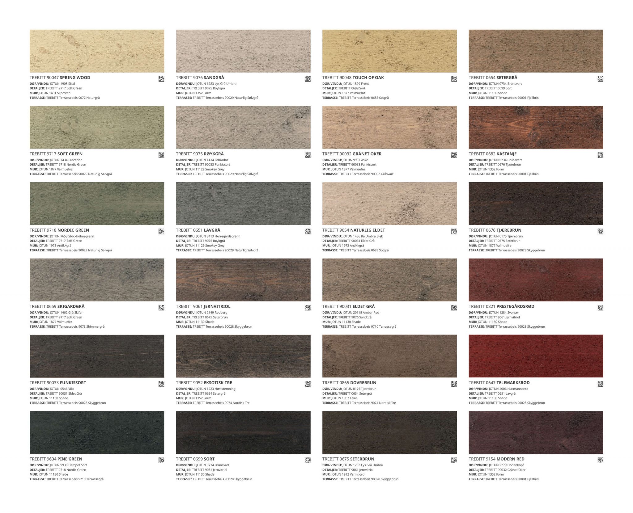 Våre beste oljebeisfarger – her er nytt fargekart fra TREBITT